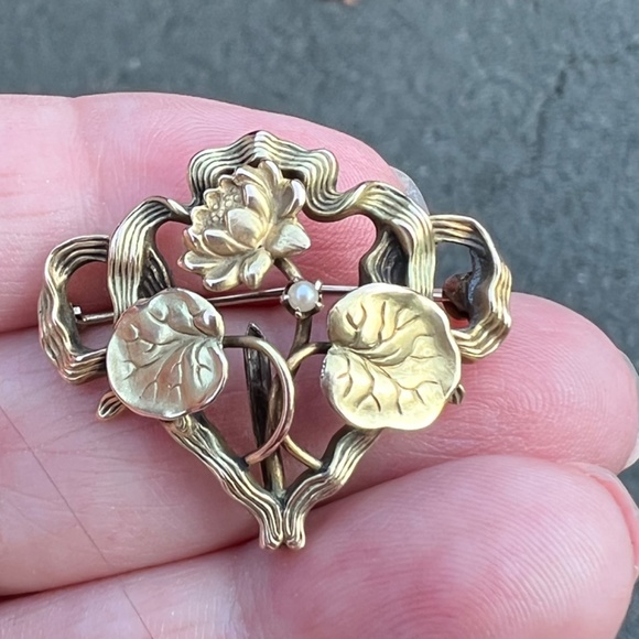 Jewelry | Antique Victorian 1k Gold Floral Watch Pin Brooch Pendant ...